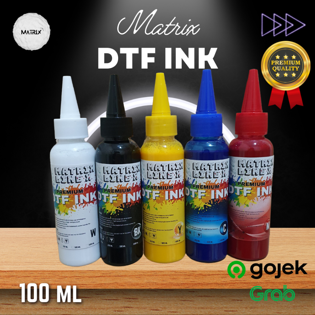 Jual TINTA DTF CMYKW PREMIUM QUALITY 100 ML SABLON DTF / MATRIX TINTA ... Jual TINTA DTF CMYKW PREMIUM QUALITY 100 ML SABLON DTF / MATRIX TINTA ...