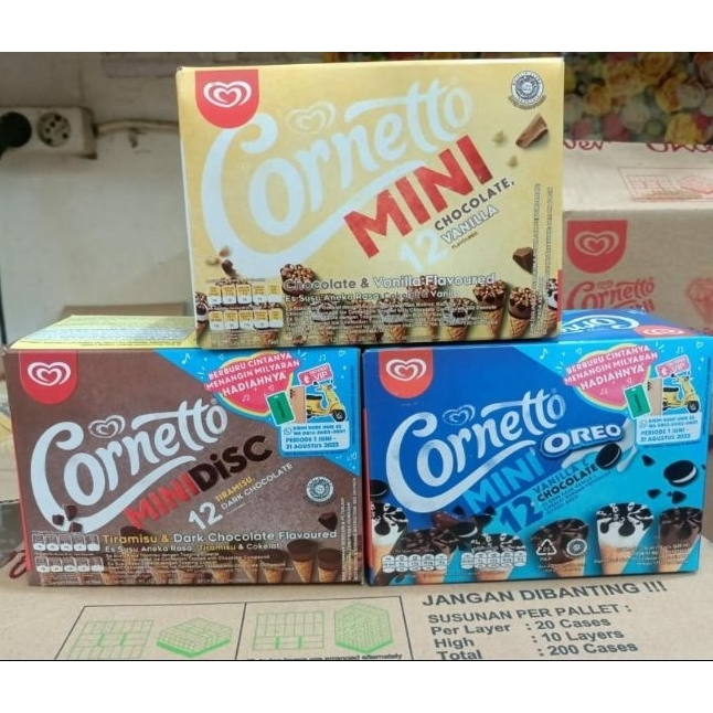Jual Ice Cream Mini Cornetto Disc Tramisu Dark Chocolate & Chocolate ...
