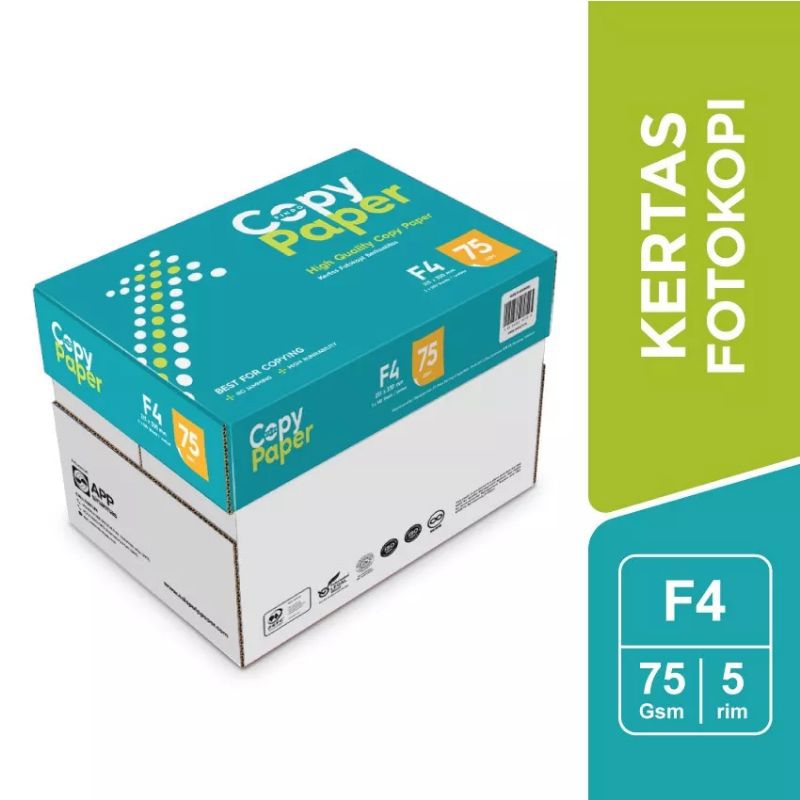 Jual (1 Rim) Kertas HVS Copy Paper F4 75 Gr / Kertas Fotocopy / Kertas ...