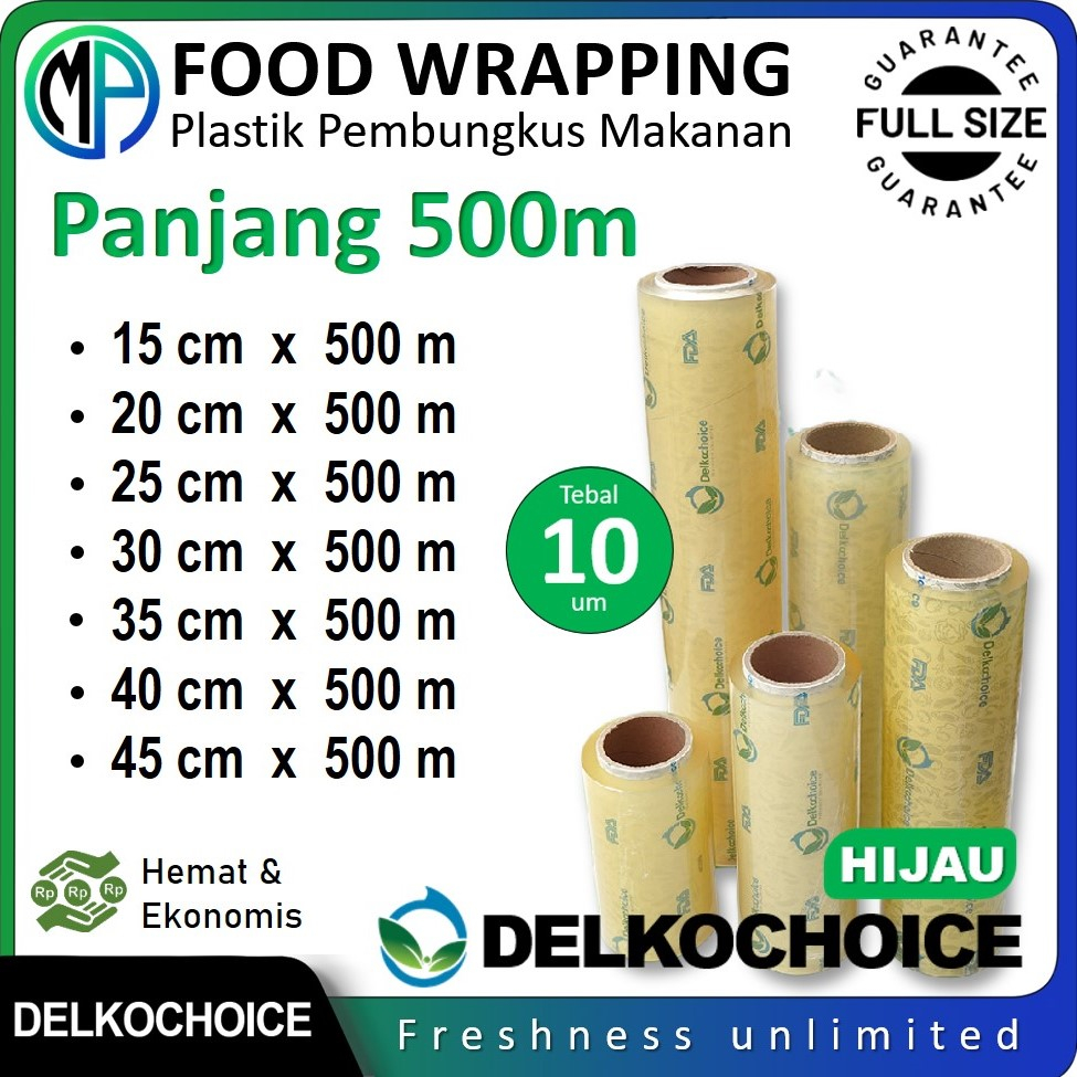 Jual Plastik Food Wrapping Makanan HIJAU EKONOMIS dan BIRU PREMIUM Food ...