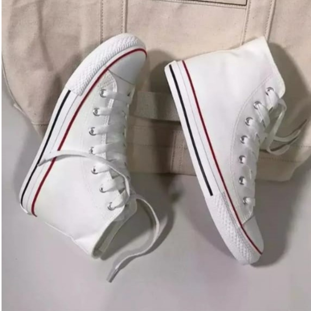 Jual Sepatu Converse All Star High Top Putih Wanita Pria Kasual Klasik ...