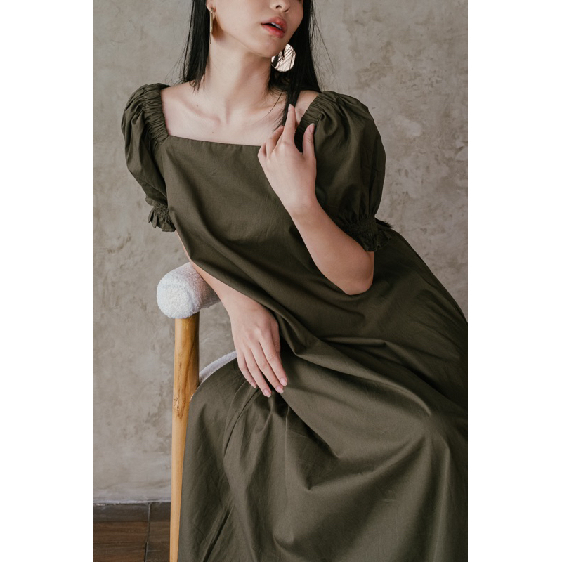 Jual Seya Clothing - Richie Dress - Midi Dress Wanita Belakang Karet Big Size | Shopee Indonesia