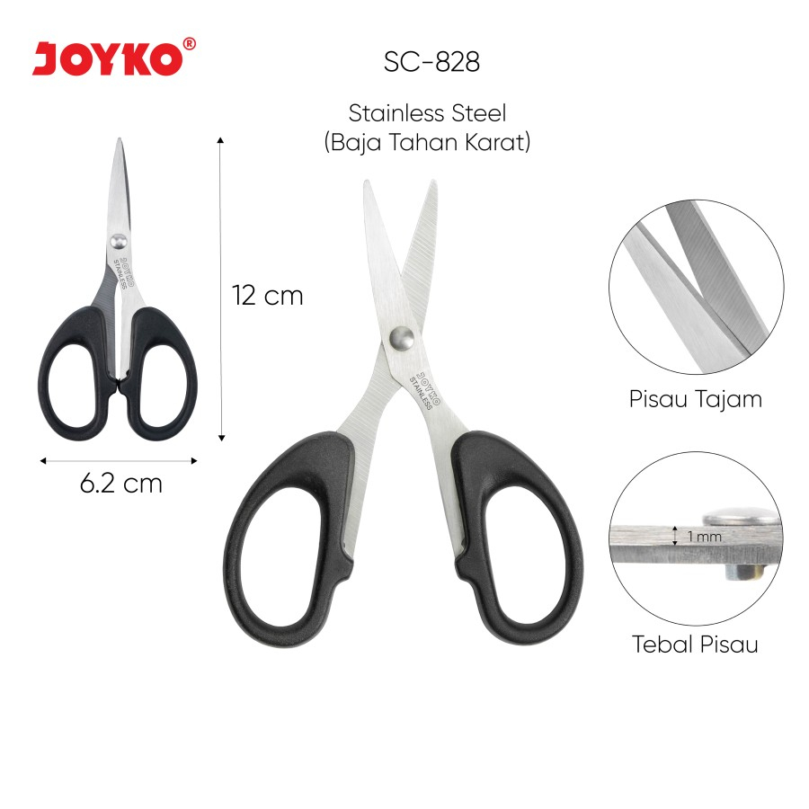 Jual GUNTING / SCISSORS SC - 828 JOYKO (UKURAN KECIL) | Shopee Indonesia