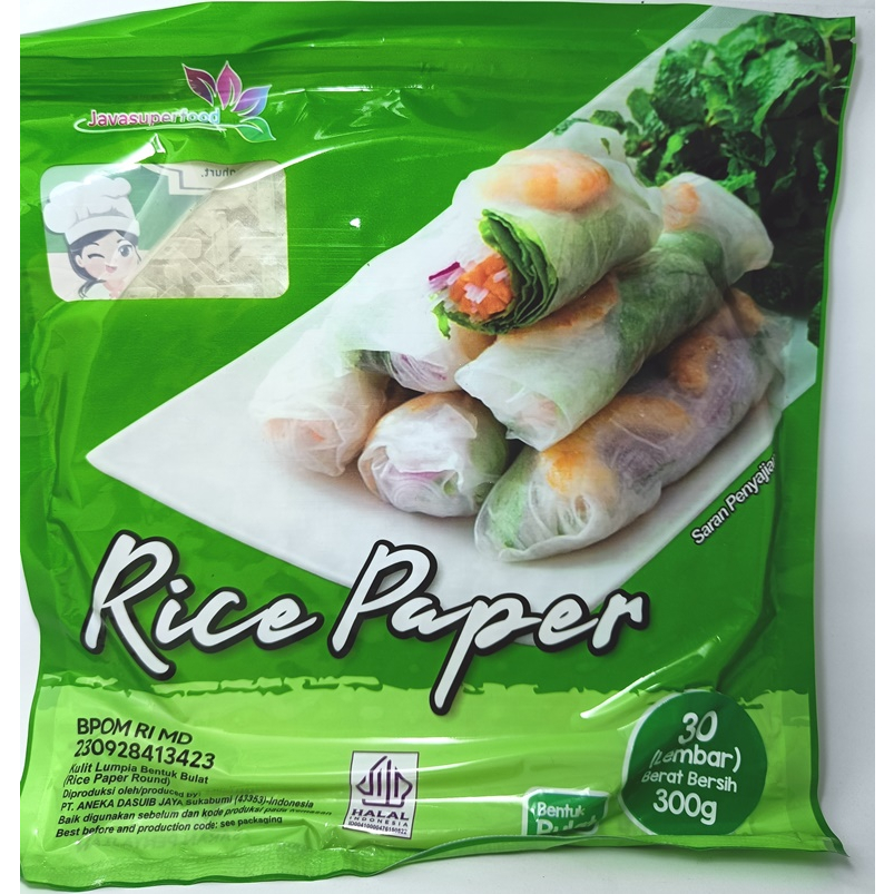 Jual Rice Paper Varian BULAT/ KOTAK 50/ 40/ 30/ 20/ 10 Lembar / Banh ...