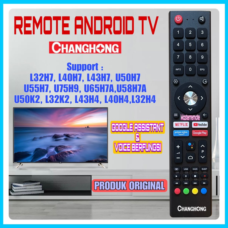 Jual REMOT REMOTE TV CHANGHONG ANDROID TV ORIGINAL | Shopee Indonesia