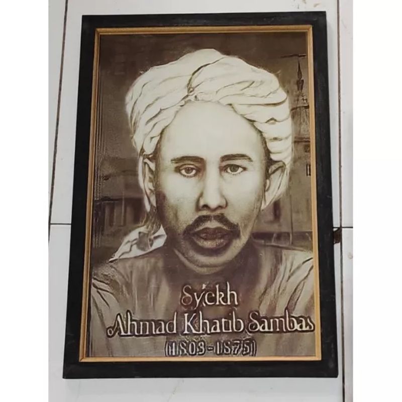 Jual Hiasan dinding poster syekh Ahmad khatib Sambas plus Bingkai ukuran 53×35 | Shopee Indonesia