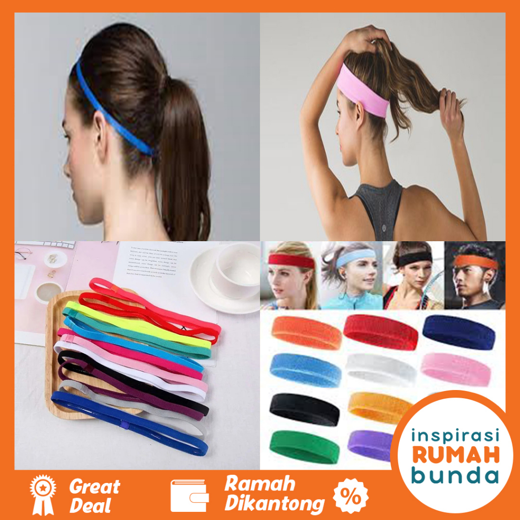 Jual Mini Hairband Sport / Headband Sport / Ikat Kepala / Bando ...