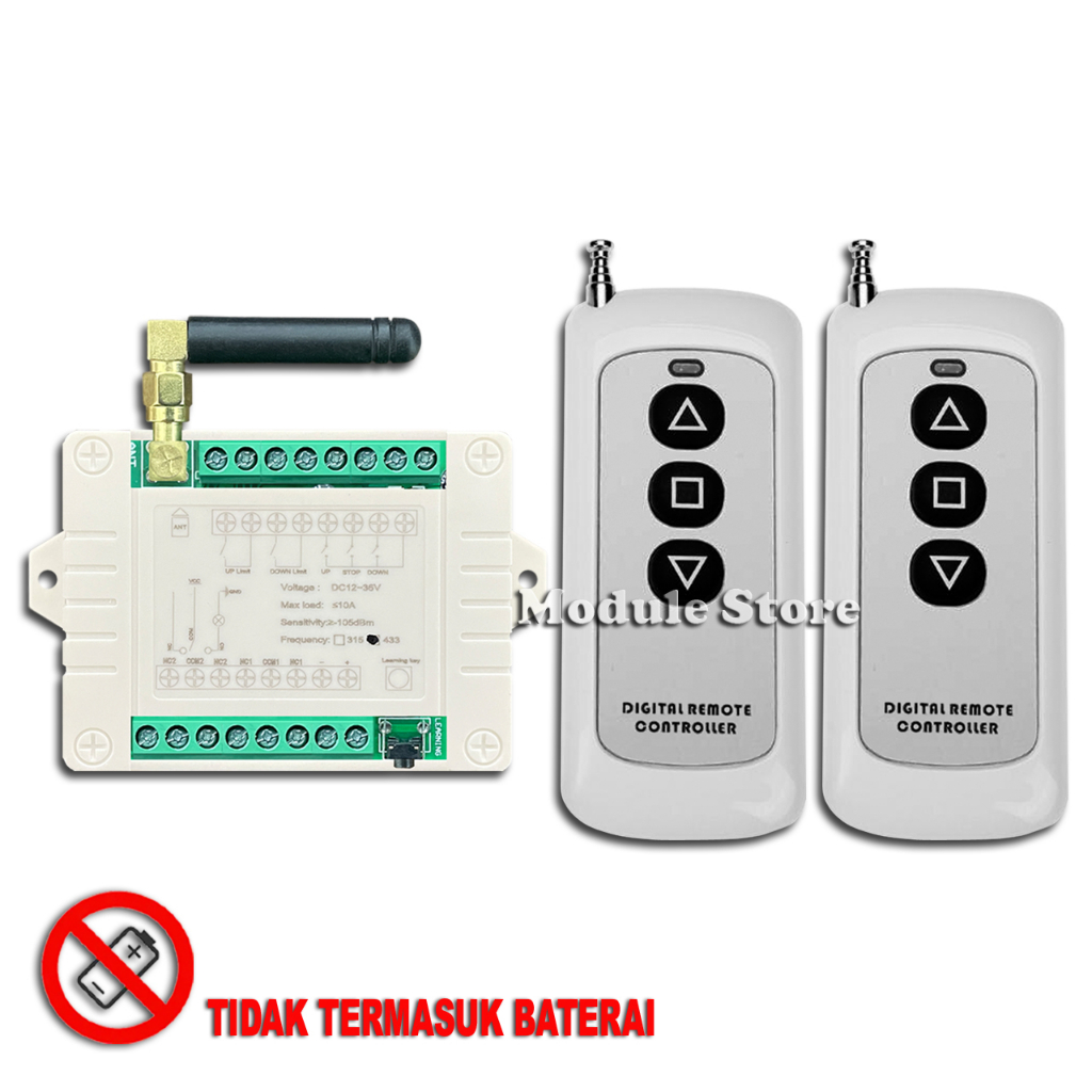 Jual Wireless Relay Motor 2CH 12-36V 433MHz | Shopee Indonesia