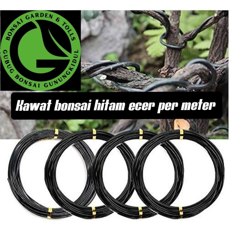 Jual kawat bonsai hitam ecer per meter | Shopee Indonesia