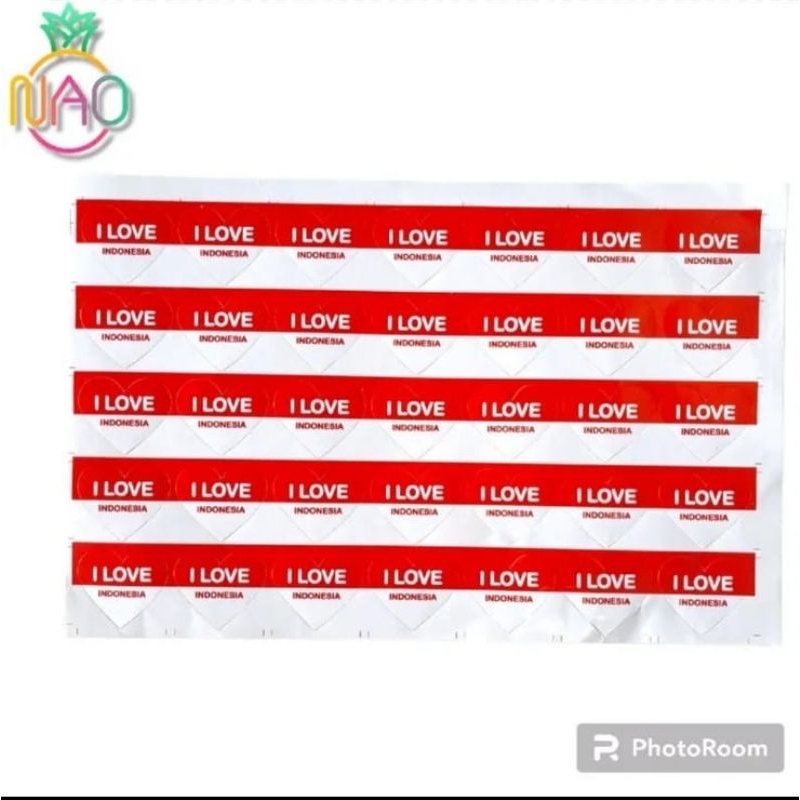 Jual PERLENGKAPAN HUT RI/STIKER PIPI LOVE/STIKER PIPI SEGI EMPAT/KERTAS ...