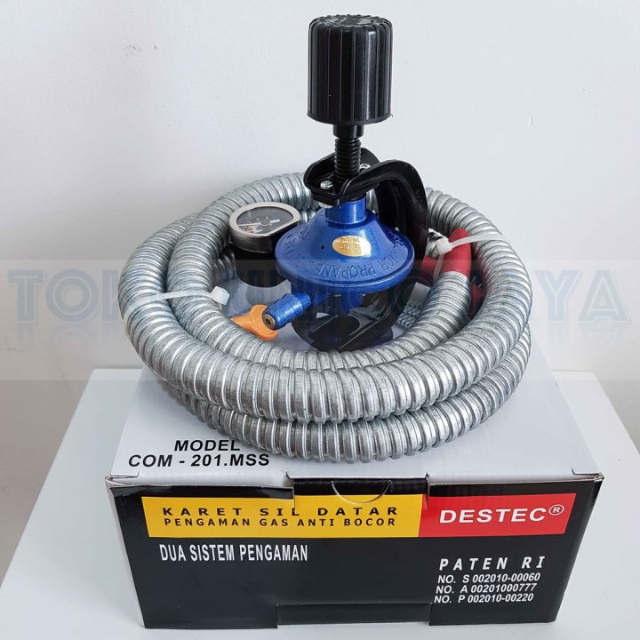 Jual Selang Paket Regulator Gas LPG Tekanan Rendah DESTEC 201M + Meter ...