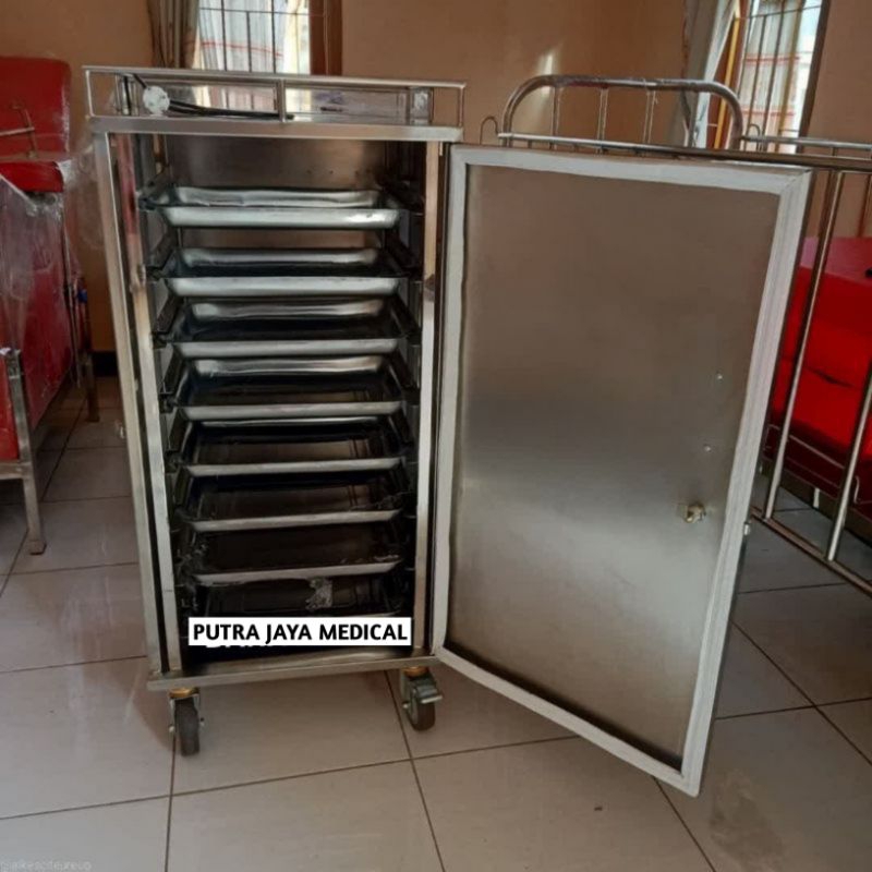 Jual Food troli 8 susun pemanas / troli makanan rumah sakit | Shopee ...