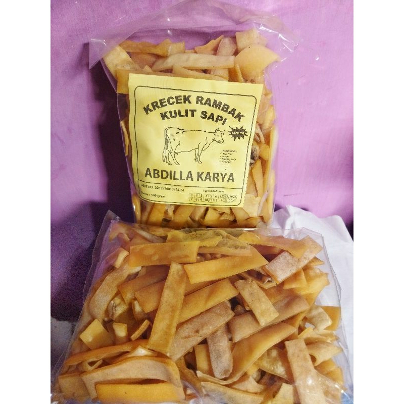Jual KRECEK RAMBAK KULIT SAPI STIK LEBAR 500gr | Shopee Indonesia