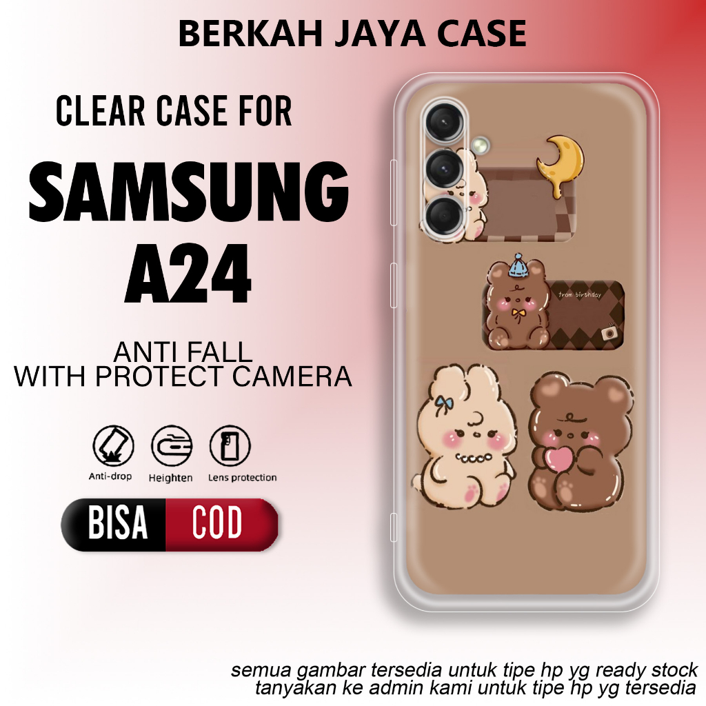 Jual case samsung a24 casing terbaru motif bear karakter lucu keren ...
