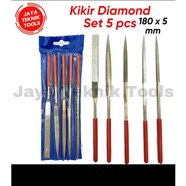 Jual Kikir Diamond Set 5 pcs 180 x 5 mm Intan Files 6" inch Besi ...