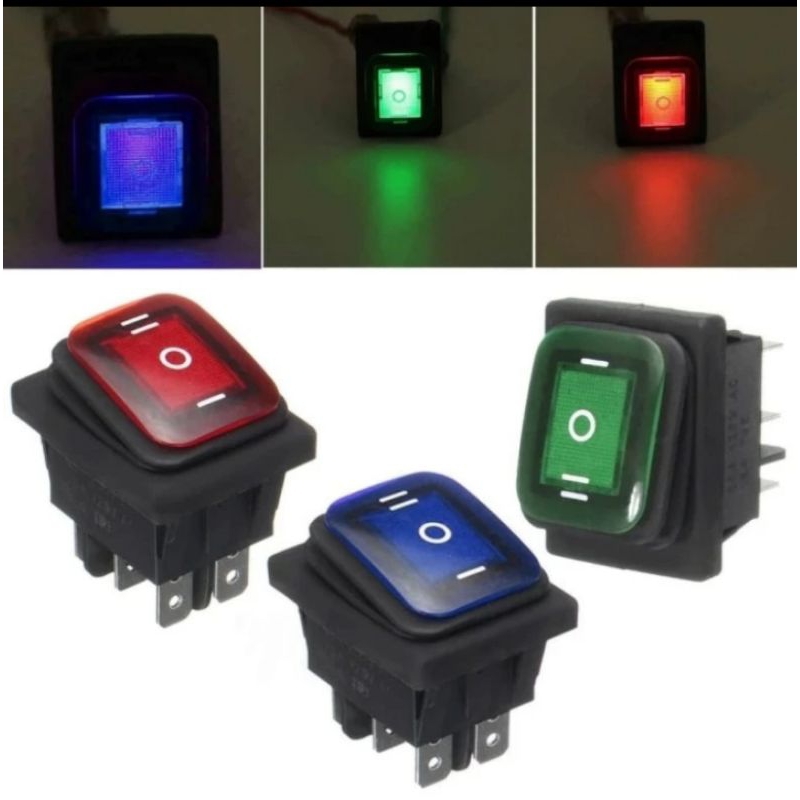 Jual SWITCH SAKLAR ON/OFF TOGGLE 6 PIN AC 250V 16A KCD4 IP67 ANTI AIR ...