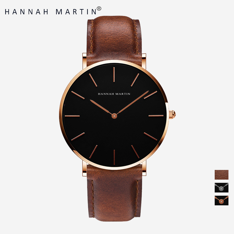 Jual HANNAH MARTIN Jam Tangan Pria 100% Original Sangat tipis Quartz ...