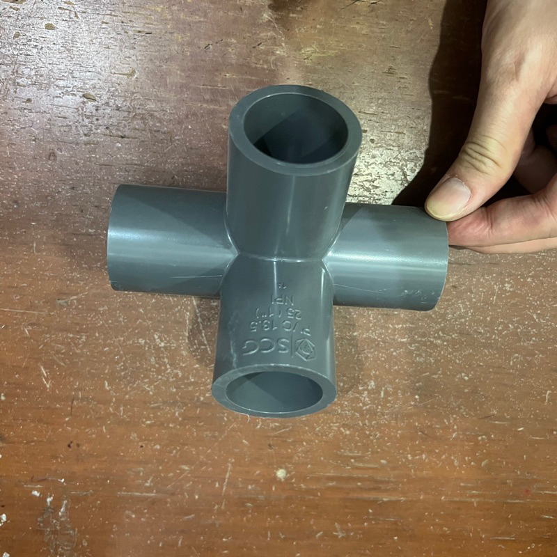 Jual tee 1 inch 4 cabang sisi 4 way side merk SCG | Shopee Indonesia