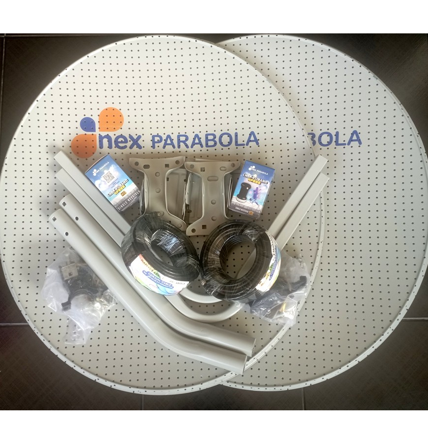 Jual Dish Parabola Offset 60cm x2 set merk NexParabola berikut LNB ...