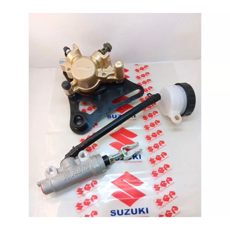 Jual KALIPER CAKRAM BELAKANG SET MASTER REM SUNTIKAN NISSIN SATRIA FU 150 CARBU SUZUKI | Shopee ...