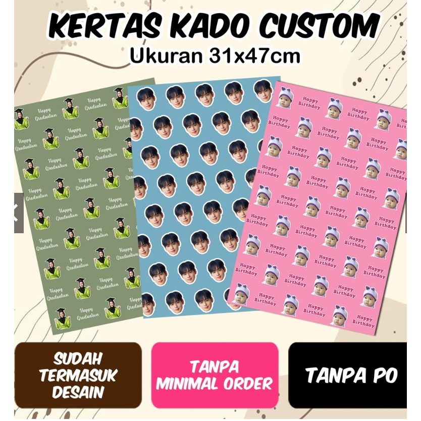 Jual KERTAS KADO CUSTOM | Shopee Indonesia