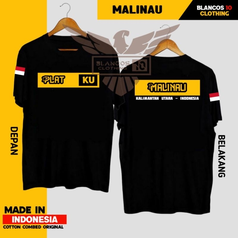 Jual KAOS PRIA ATAUPUN WANITA DESAIN TULISAN PLAT KU MALINAU KALIMANTAN ...
