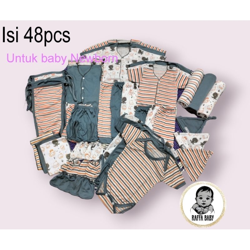 Jual Paket lengkap baby Newborn isi 48pcs perlengkapan bayi seri abu ...