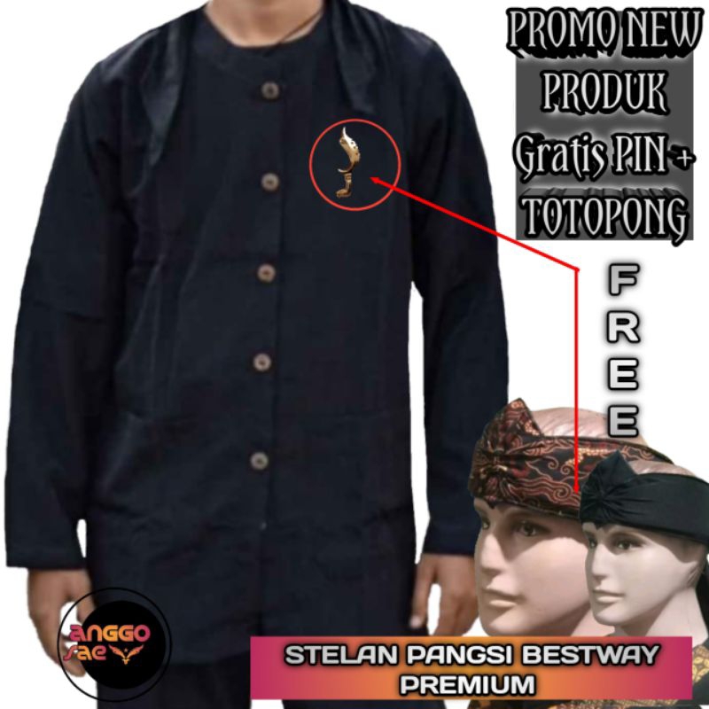 Jual anggosae Stelan Baju Pangsi Bestway Premium Free Pin + Iket Sunda ...