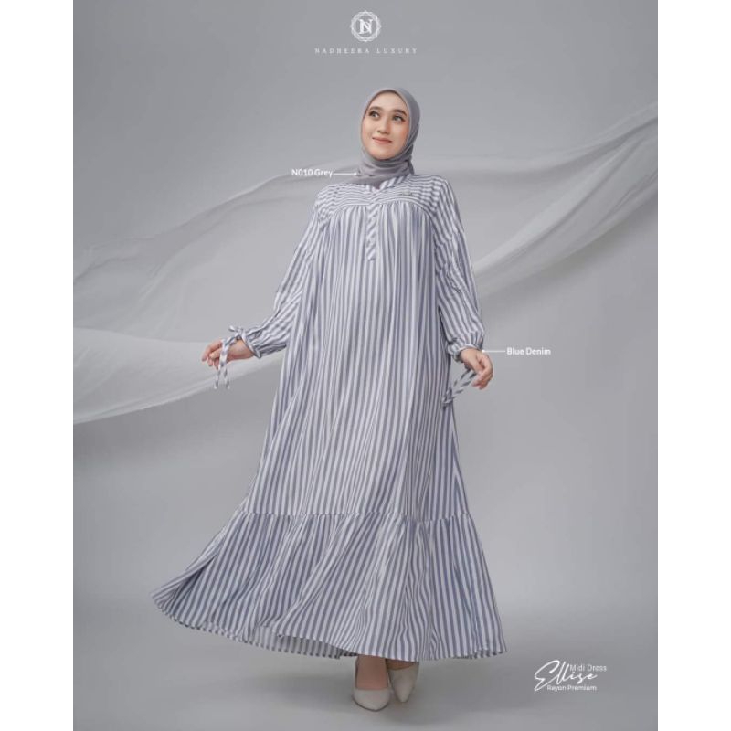 Jual ELLISE MIDI DRESS BY NADHEERA LUXURY | Shopee Indonesia