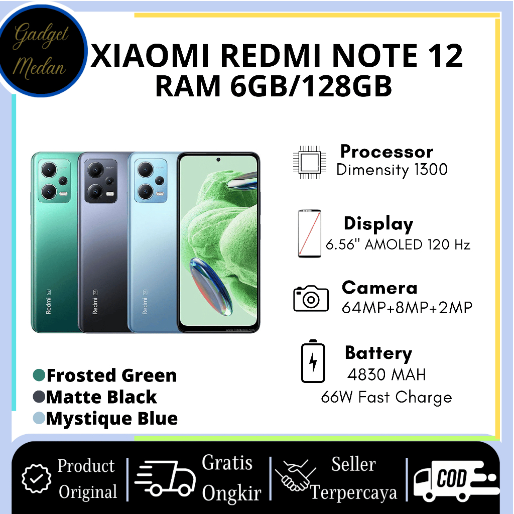 Jual Xiaomi Redmi Note 12 NEW Original Garansi Resmi Indonesia | Shopee ...