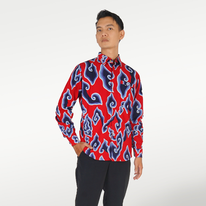 Jual BATIK TRUSMI Kemeja Lengan Panjang Pria Batik Jumbo Slim Fit Cap ...