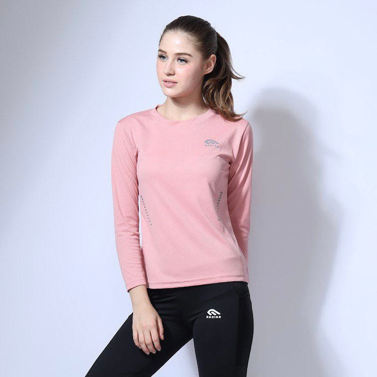 Jual MANIAK Baju Olahraga Wanita Lengan Panjang Kaos Running Muslimah ...