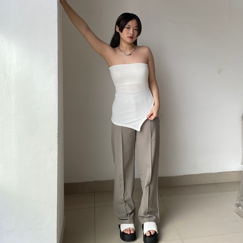 Jual BYEOL Bora Pants Ash Khaki | Shopee Indonesia