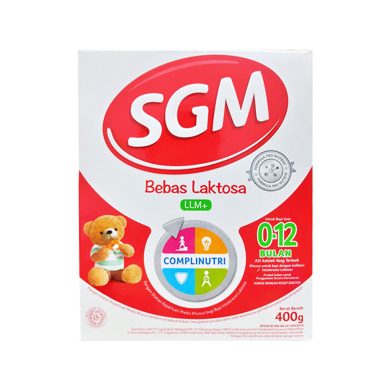 Jual SUSU SGM LLM+ 400 GRAM SUSU BUBUK BEBAS LAKTOSA USIA 0-12 BULAN LOW LACTOSE MILK LLM+ ...
