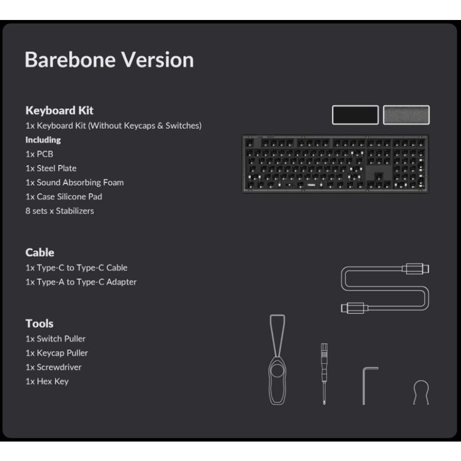 Jual Keychron V6 QMK Full Size BAREBONE Custom Mechanical Keyboard ...