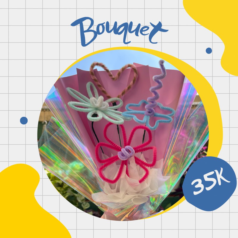 Jual Bouquet Bunga Kawat Mercy Buket Medium (WAJIB CO KARDUS) | Shopee ...