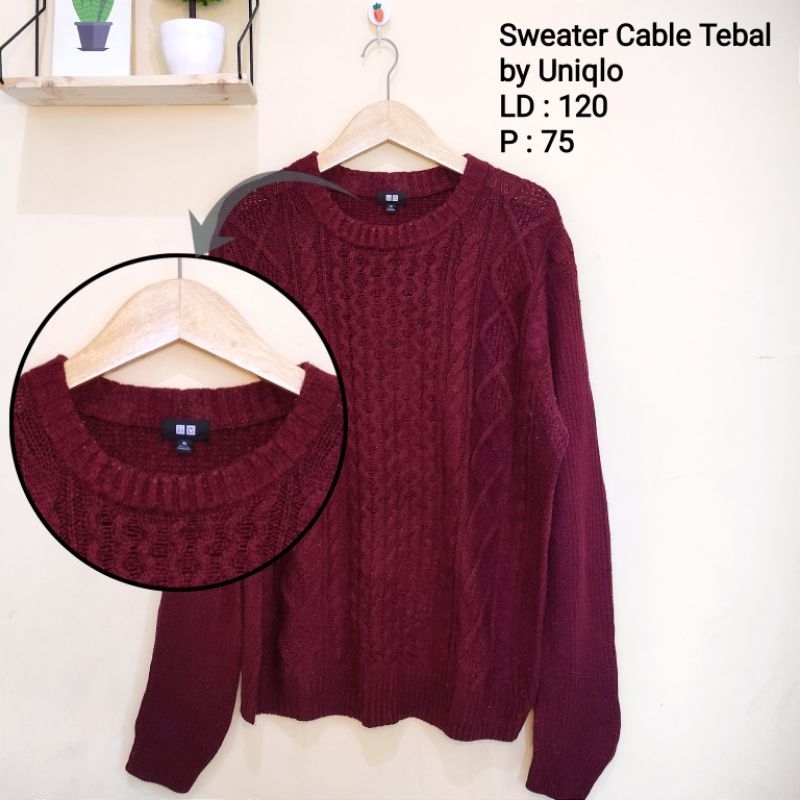 Jual SWEATER MAROON TEBAL by UniQlo | Shopee Indonesia