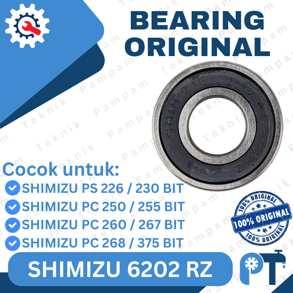 Jual GENUINE PART - BEARING 6202 RZ SHIMIZU PS 226 230 PC 250 255 260 ...