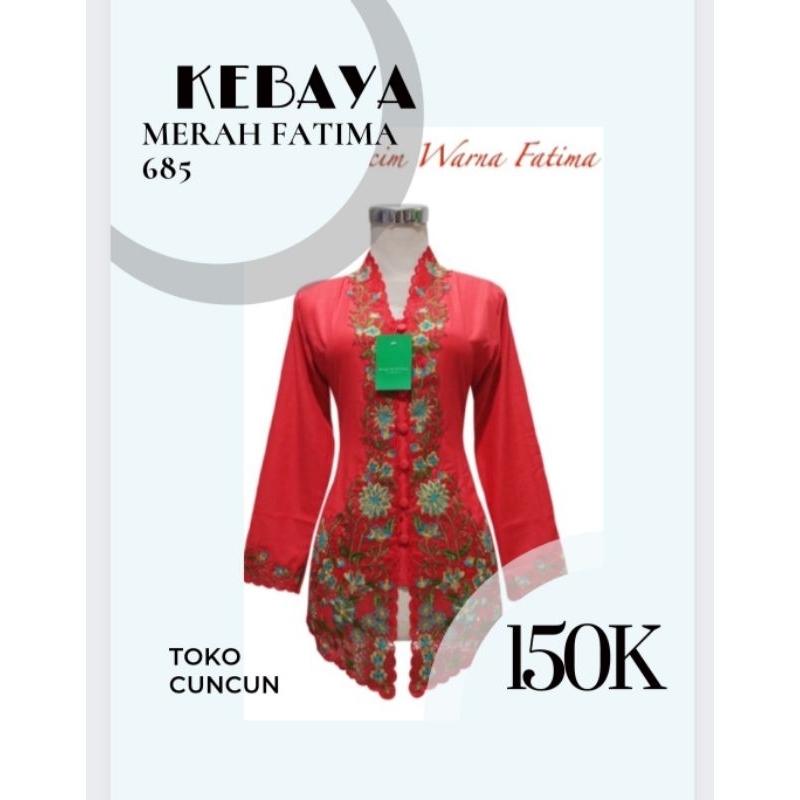 Jual Kebaya Encim Merah Fatima 685 | Shopee Indonesia