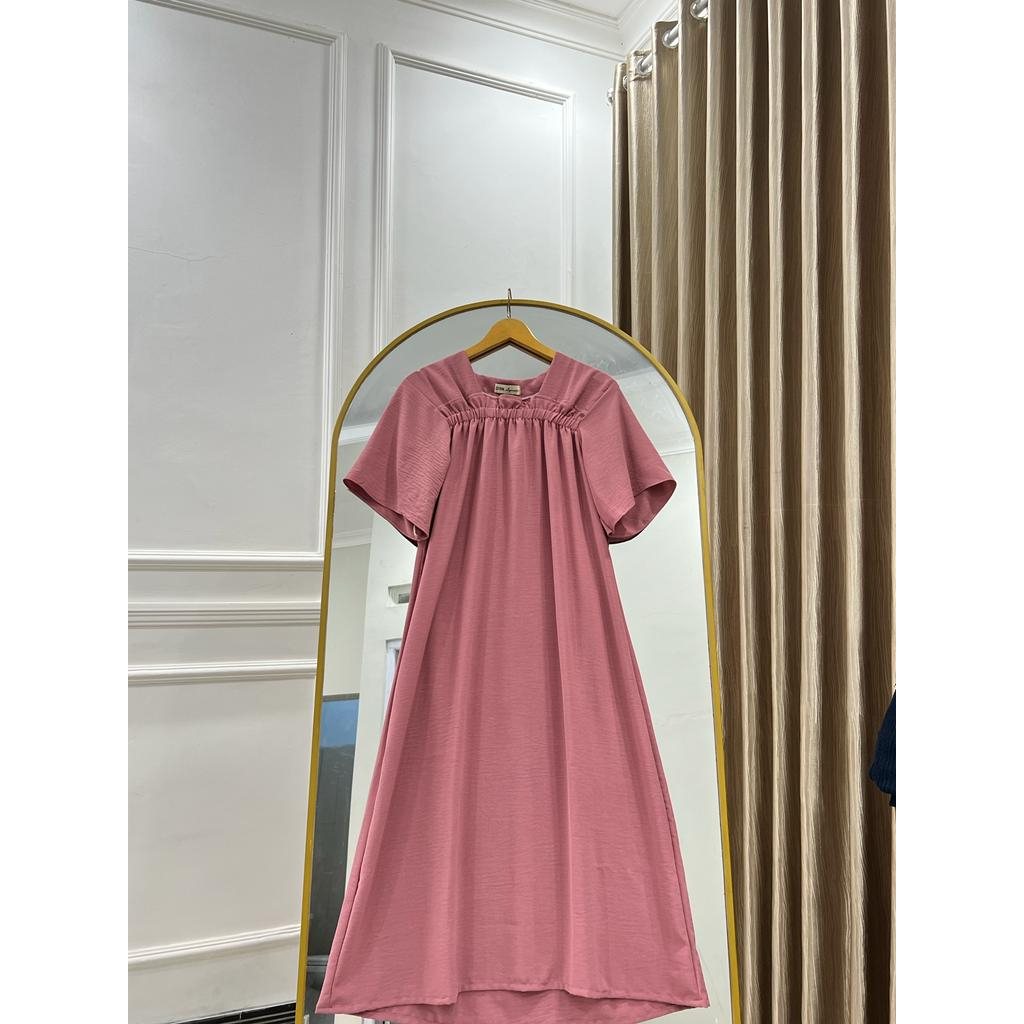 Jual Shena Dress Fuji Karet Dada / Daster Zara Crinkle Airflow / Daster ...