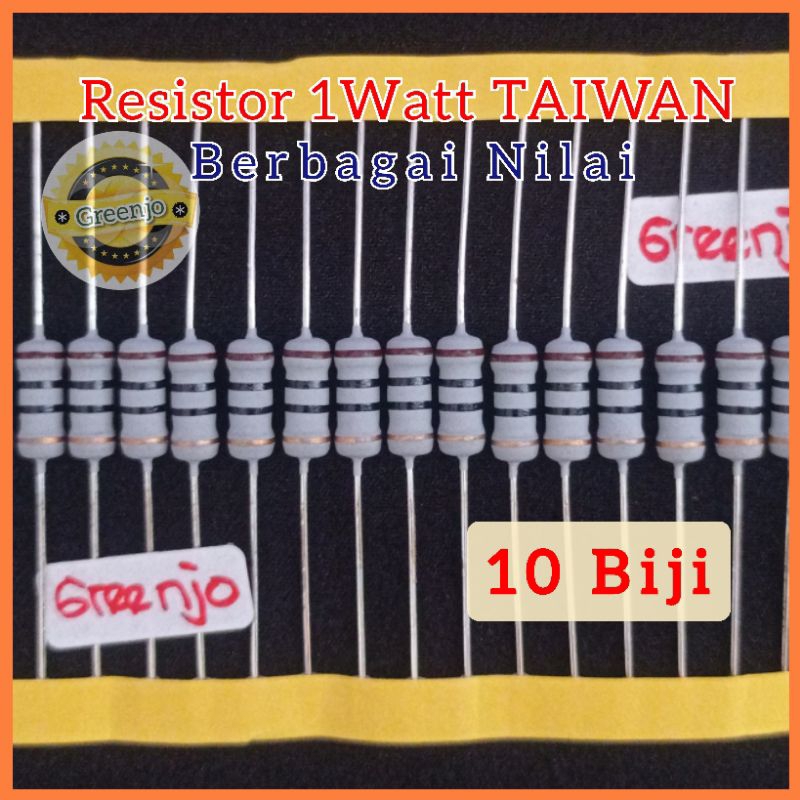 Jual x10 Resistor TAIWAN 1Watt 0.22R 1R 4R7 10R 22R 47R 56R 100R Original Metal Oxide Tahan ...