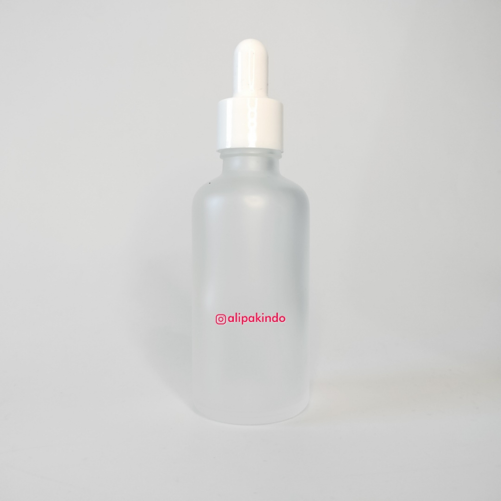 Jual Botol Pipet 50ml Frosted Tebal TUTUP PUTIH / HITAM MULUS BOTOL ...