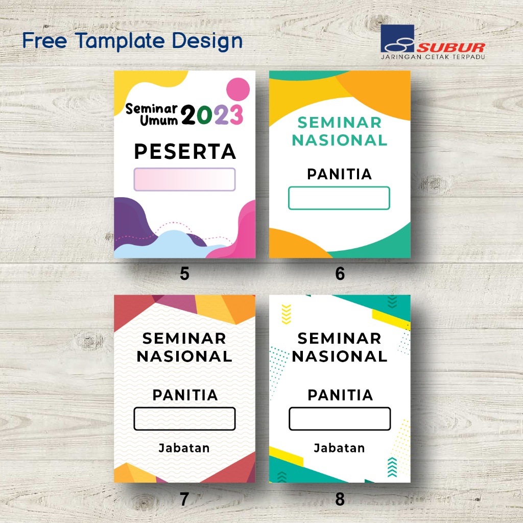 Jual NAMETAG SAJA PANITIA UMUM GATHERING LIBURAN SEMINAR WEDDING EVENT ...