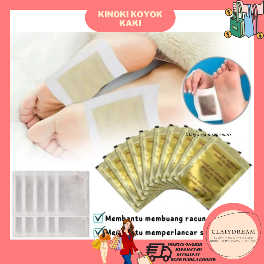 Jual CLAIYDREAM Kinoki Gold Koyo Kaki Detox Foot Pads Herbal Penyerap ...