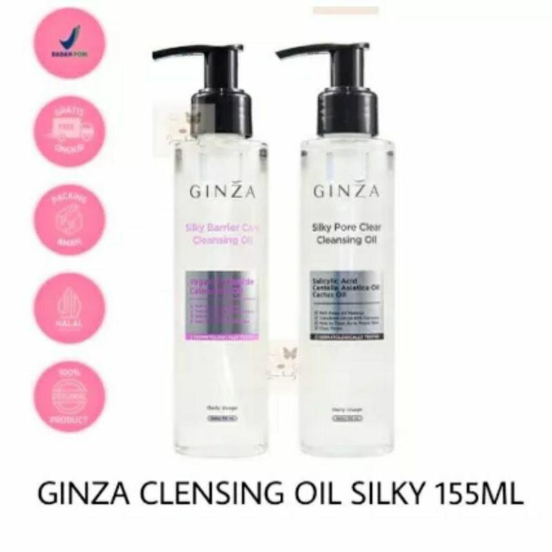 Jual GINZA Cleansing Oil Silky Barrier | Pore Clear 155ml | Shopee Indonesia