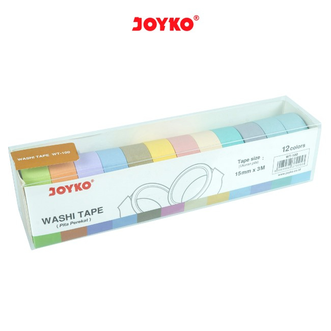 Jual Pita Perekat / Selotip Kertas Warna / Washi Tape WT-100 / Washi ...