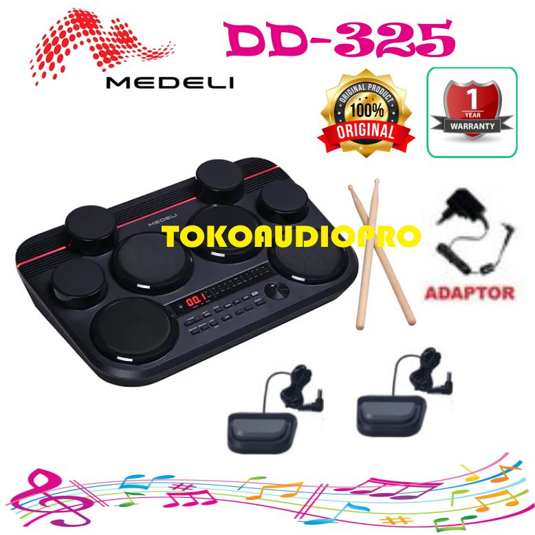 Jual Portable Drum Medeli DD325 Portable Drum Elektrik Medeli DD-325 ...