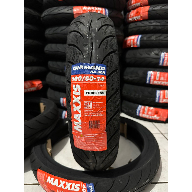 Jual Ban Maxxis Diamond MA-3DN Tubeless 100/80-14 | Shopee Indonesia