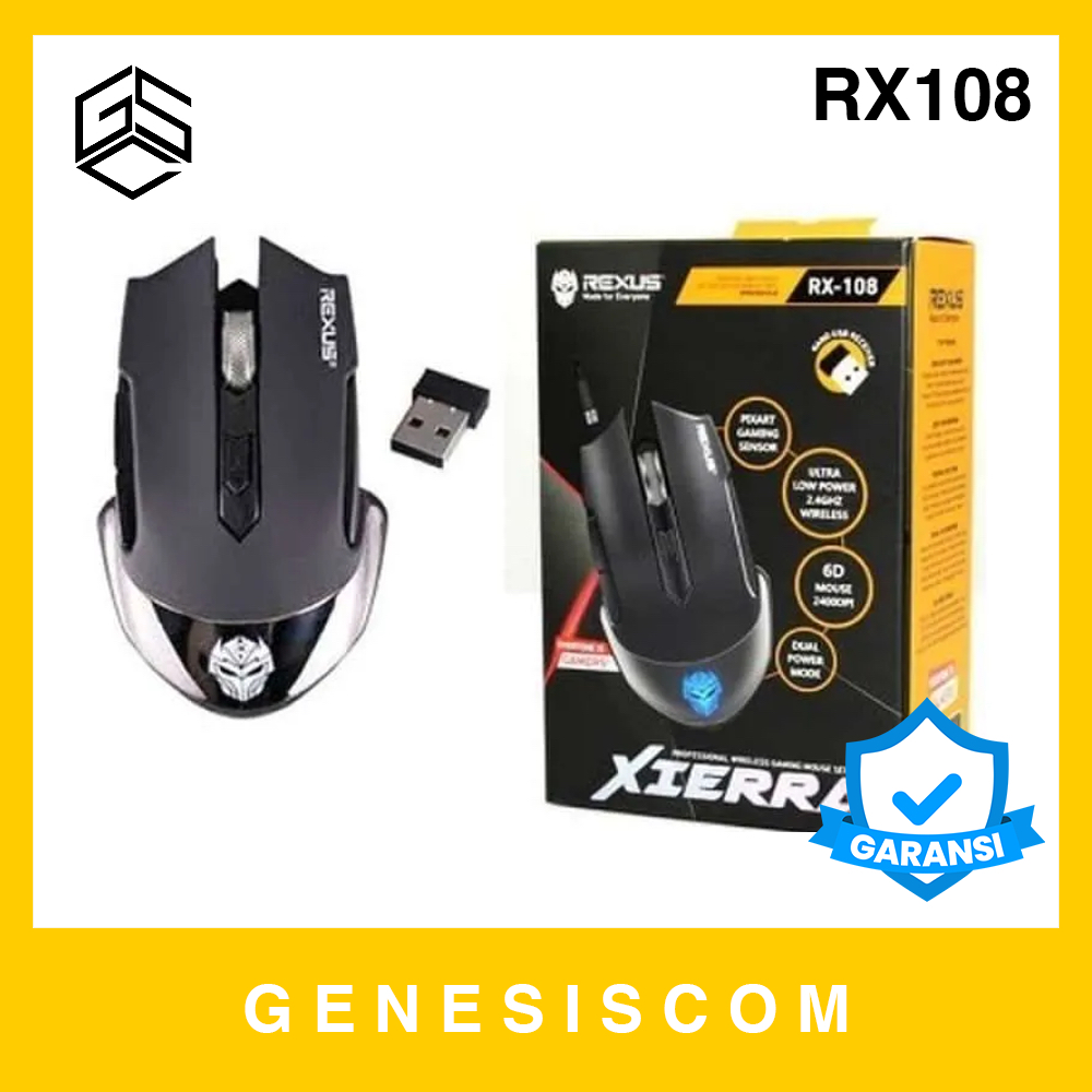 Jual Mouse Wireless REXUS RX108 / RX-108 Gaming Nano USB Receiver ...