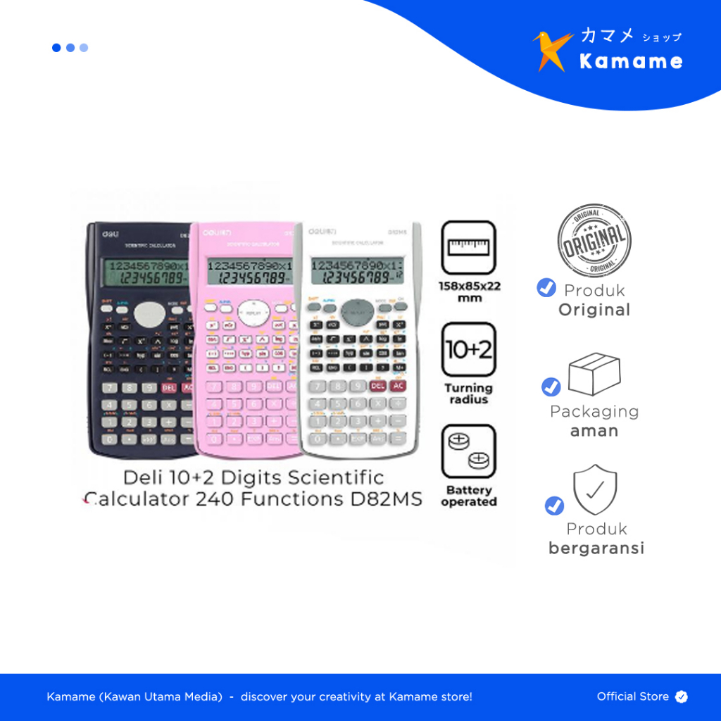 Jual Deli Scientific Calculator - D82MS Scientific Kalkulator ...